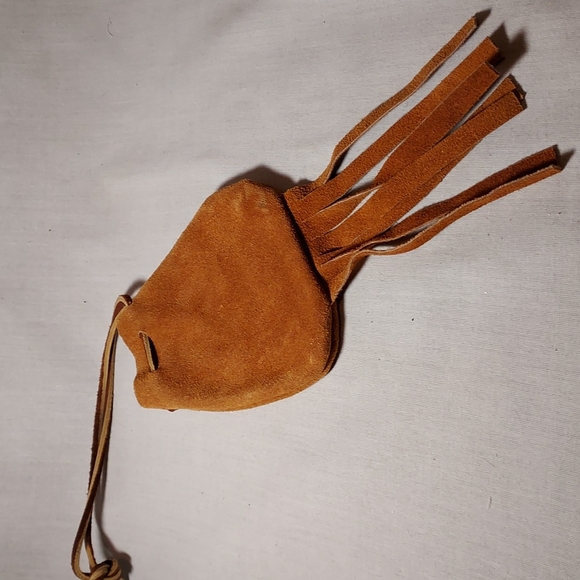 Vintage Suede Pouch | Accessories | Handmade Suede Fringed Pouch With ...